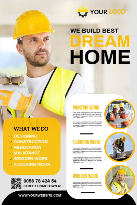 Construction Template | PosterMyWall