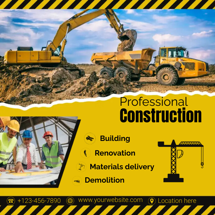 Construction Template | PosterMyWall