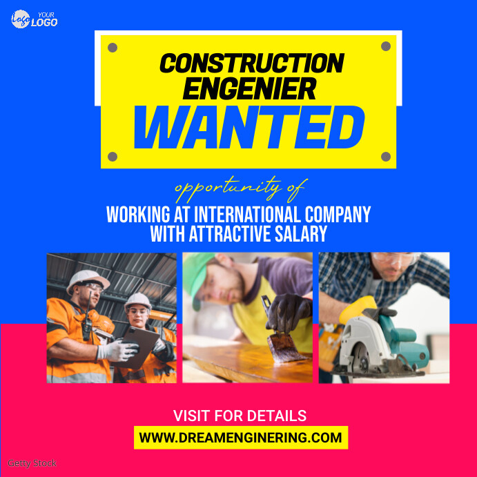 Copy of Construction Engineer Wanted Post | PosterMyWall