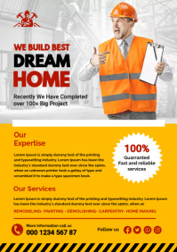 Construction Social Media Post Banner Template | PosterMyWall