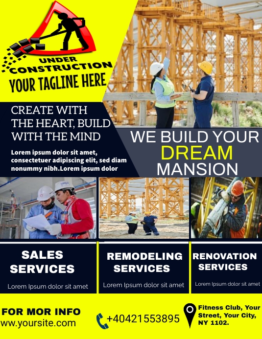 Construction flyer template | PosterMyWall