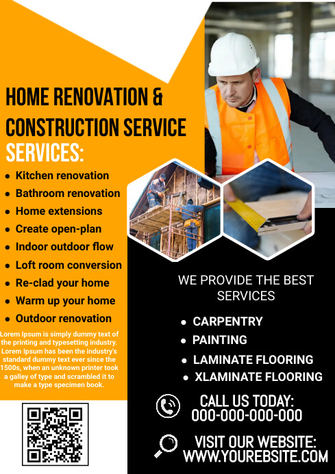 construction hme and home management flyer Template | PosterMyWall