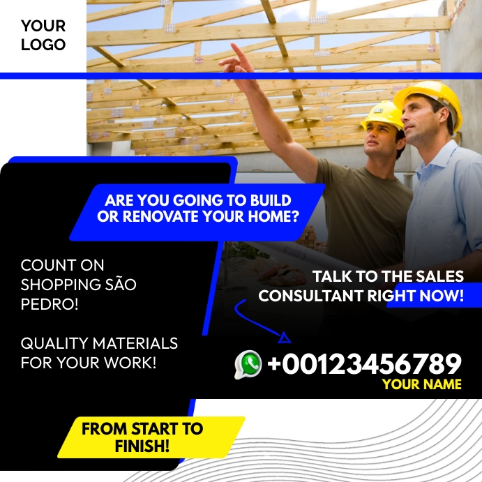 construction instagram post Template | PosterMyWall