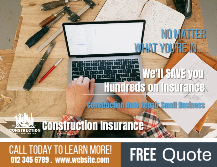 Construction Insurance Template | PosterMyWall