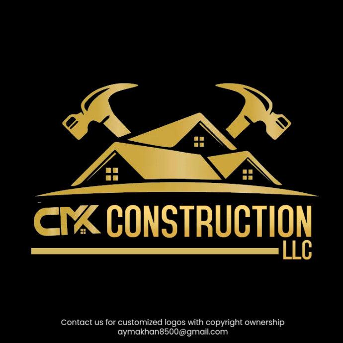 Copie de Construction logo, building logo, roofing log | PosterMyWall