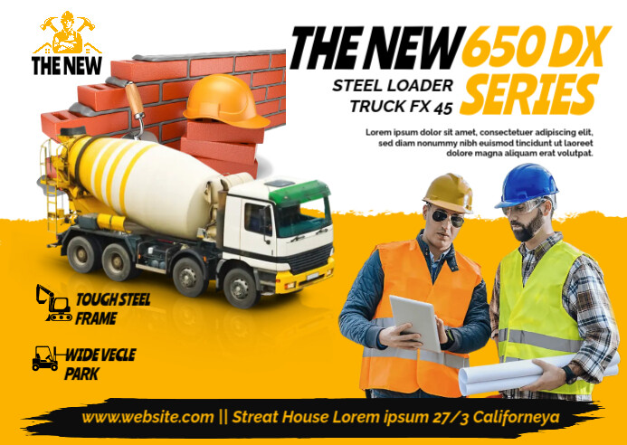 Construction postcard Template | PosterMyWall