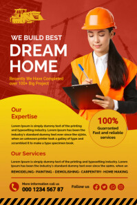 Construction Social Media Post Banner Template | PosterMyWall