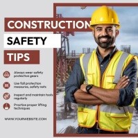 Construction Safety Tips Template | PosterMyWall
