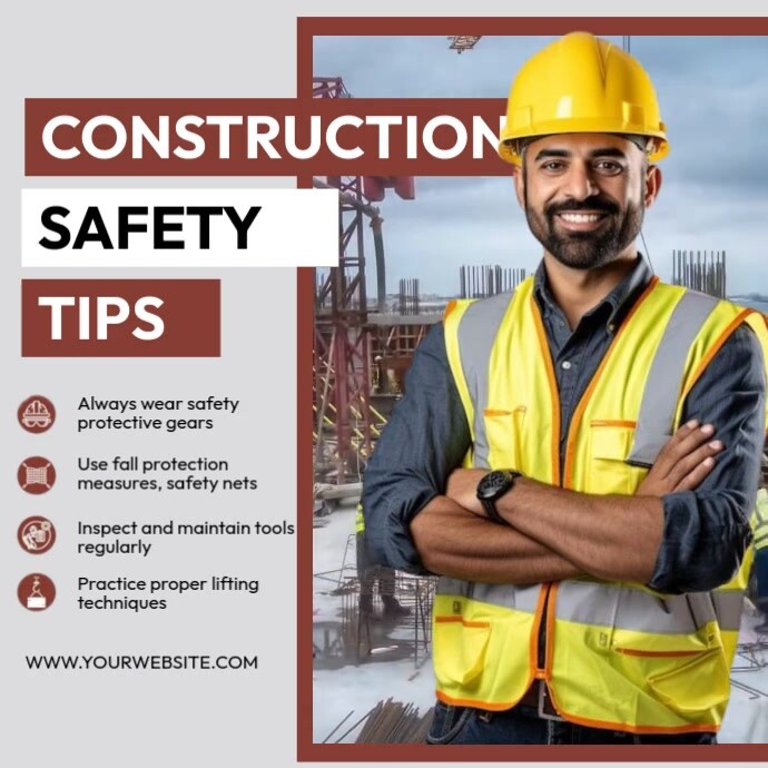 Copy of Construction Safety Tips | PosterMyWall