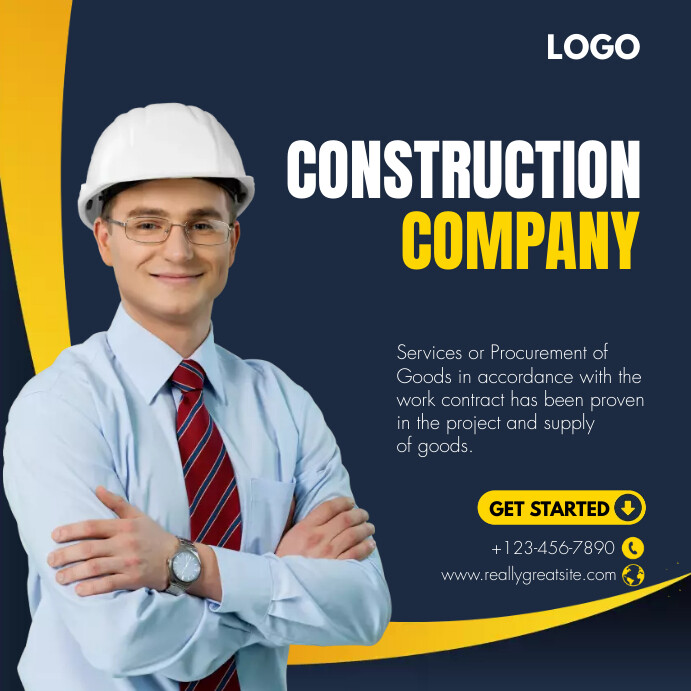CONSTRUCTION SERVICE TEMPLATE | PosterMyWall