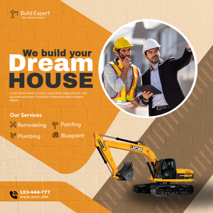 Copy of Construction services design ad | PosterMyWall