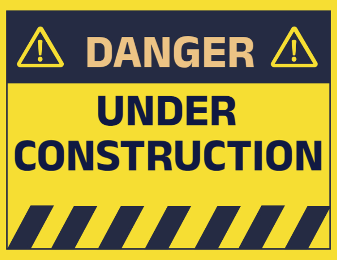 construction site announcement construction yard sign Template ...