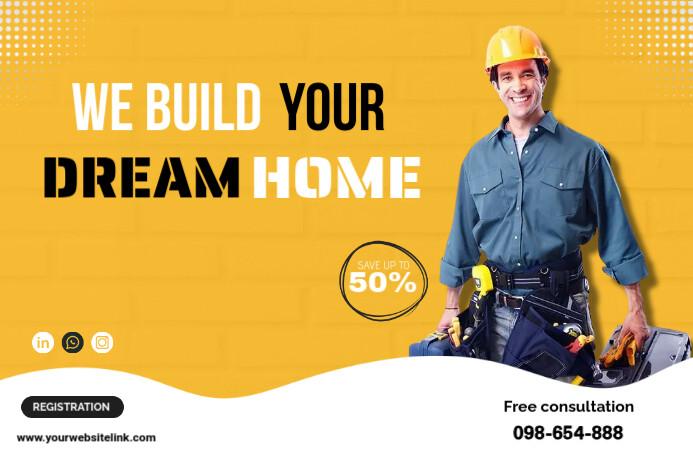 Construction Worker Template | PosterMyWall