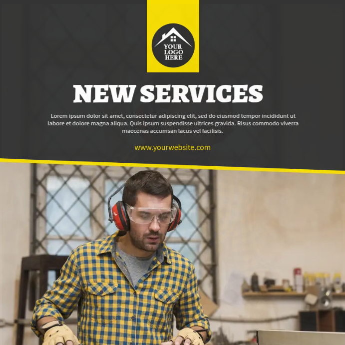 Copy of Construction Worker Designing ADS | PosterMyWall