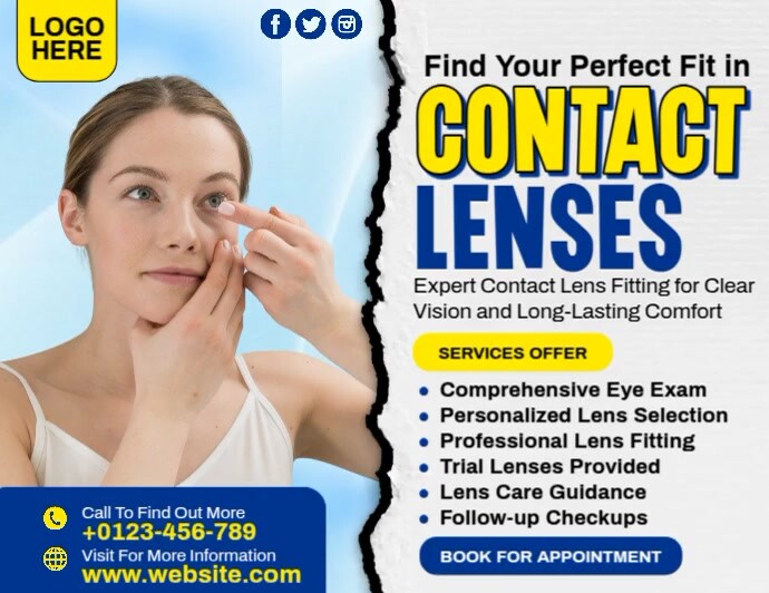 Contact Lens Services Template | PosterMyWall