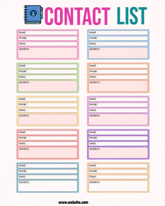 Contact list flyer Template | PosterMyWall