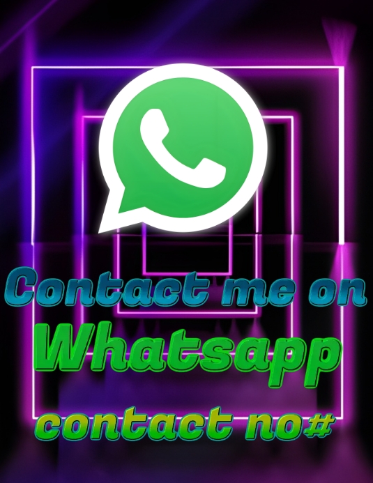 contact me on whatsapp Template | PosterMyWall