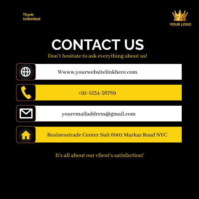 Copy of Contact Page, Email Page, Contact Details | PosterMyWall