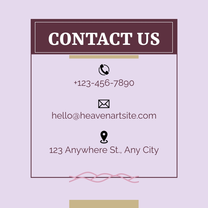 Contact Us Instagram Post Template | PosterMyWall