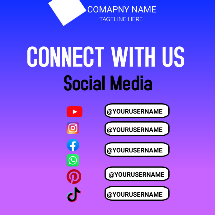 contact us social media flyers Template | PosterMyWall