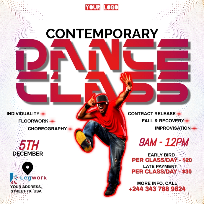 Contemporary Dance Template | PosterMyWall