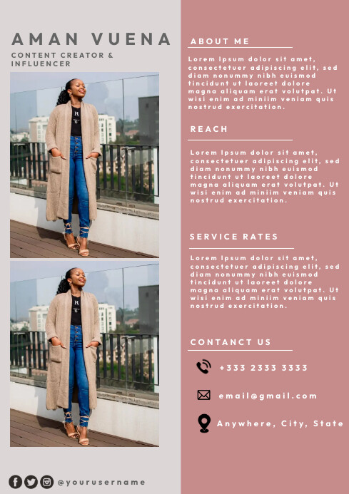 Copy of CONTENCT CREATOR RATE CARD | PosterMyWall