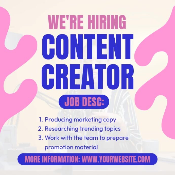 Content Creator Template | PosterMyWall