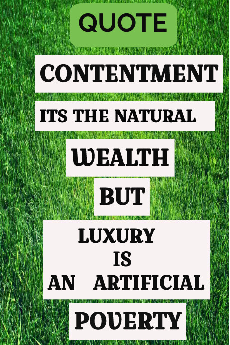 CONTENTMENT Template | PosterMyWall