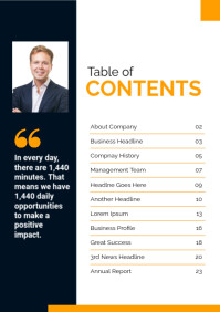 Table of Content Page Template | PosterMyWall