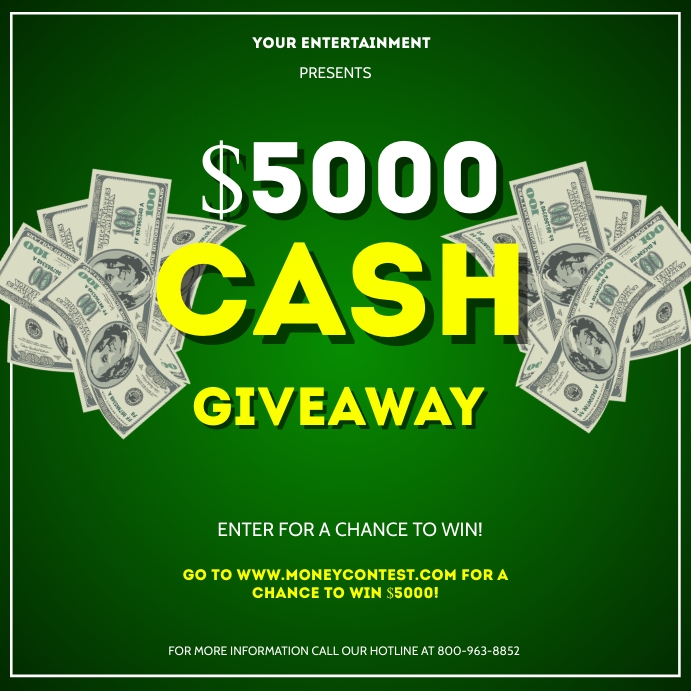 Copy of Contest, cash giveaway contest | PosterMyWall