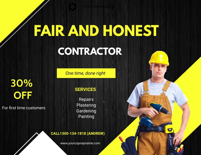 Contractor flyers Template | PosterMyWall
