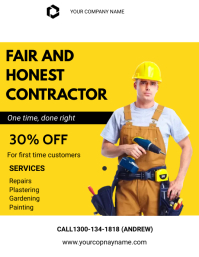 Contractor flyer Template | PosterMyWall