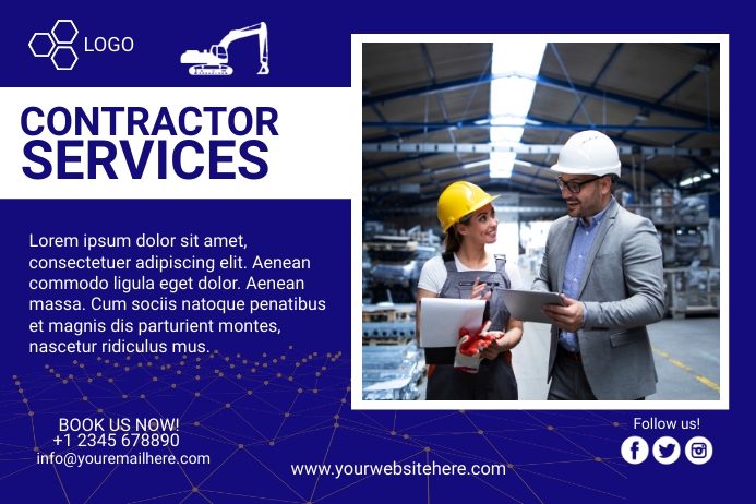 contractor services Template | PosterMyWall