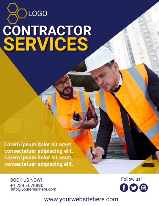 Copy of contractor services | PosterMyWall