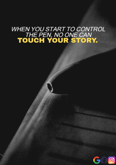 CONTROL AND STORY QUOTE TEMPLATE | PosterMyWall