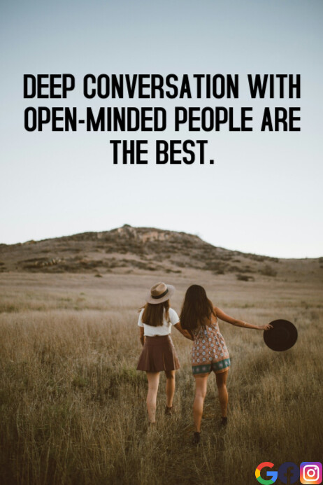 CONVERSATION AND PEOPLE QUOTE TEMPLATE | PosterMyWall