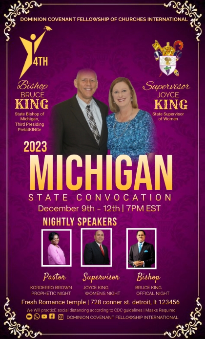 Copy of Convocation Flyer , church service ,cogic hol | PosterMyWall