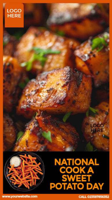 Cook a Sweet Potato Day Template | PosterMyWall
