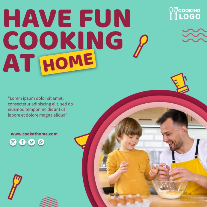 Cook At Home Flyers Template | PosterMyWall