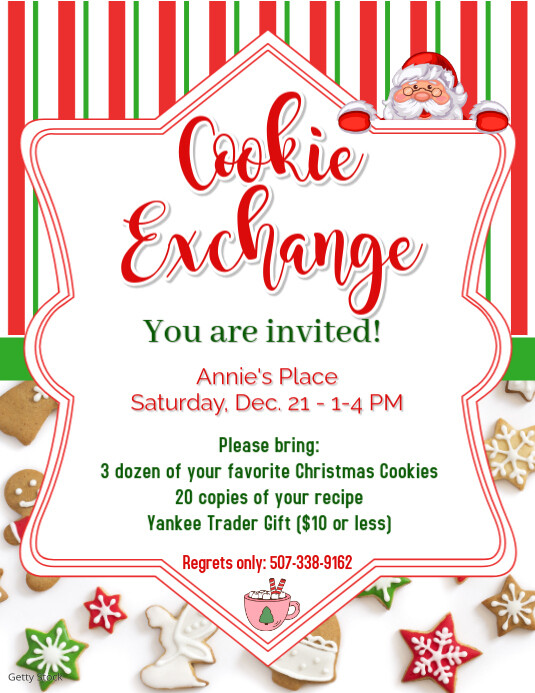 Cookie Exchange Party Invitation Template | PosterMyWall