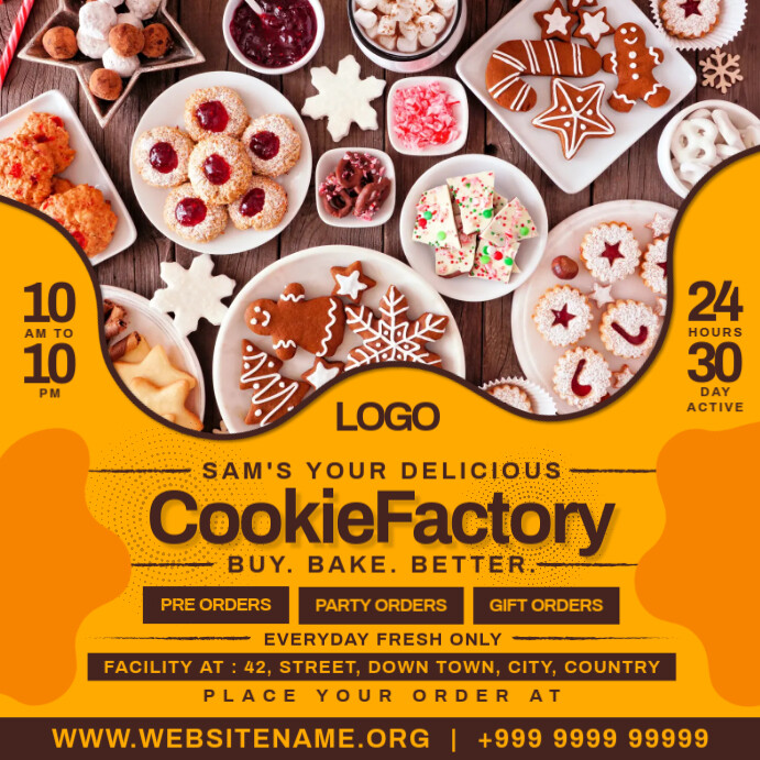 Cookie Factory Service Post Template | PosterMyWall