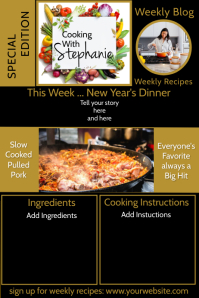 Cooking Blog Newsletter Template | PosterMyWall