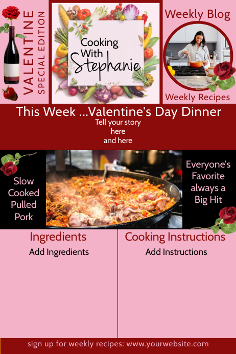 Copy of Cooking Blog Newsletter | PosterMyWall