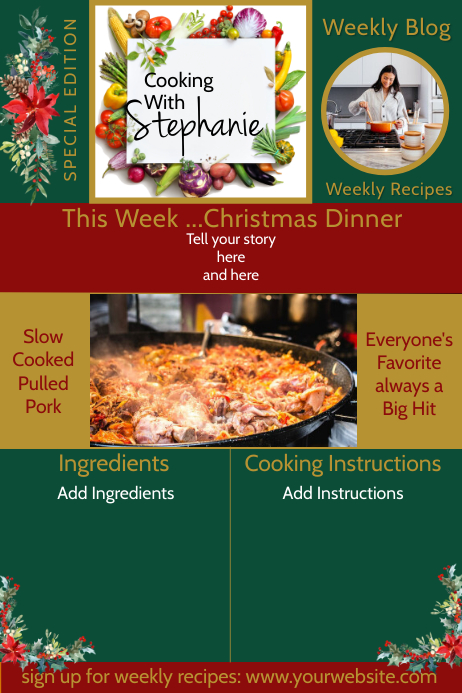 Cooking Blog Newsletter Template | PosterMyWall