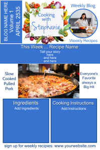 Cooking Blog Newsletter Template | PosterMyWall