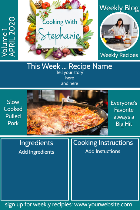 Copy of Cooking Blog Newsletter | PosterMyWall