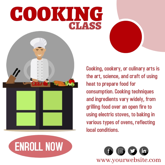 Cooking class Template | PosterMyWall