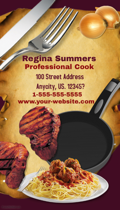Copy of Cooking Classes Business Card | PosterMyWall