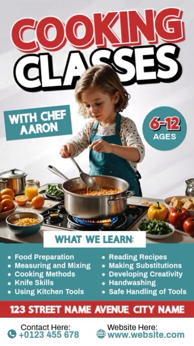 Cooking Classes Template | PosterMyWall