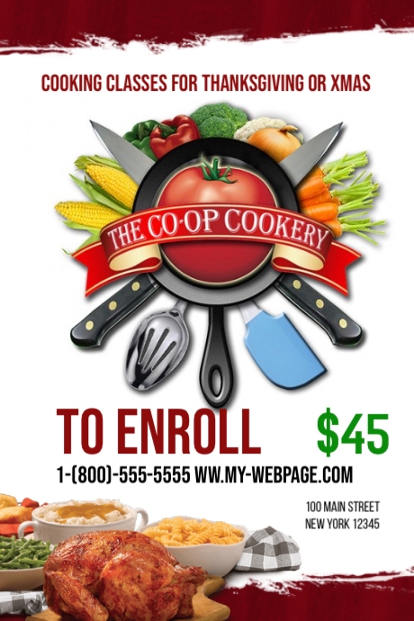 Cooking Classes Template | PosterMyWall